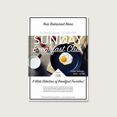 Breakfast Club Flyer – MyPagesTemplates.com