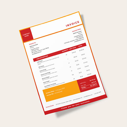 Bright Invoice – MyPagesTemplates.com