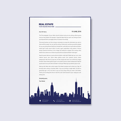 City Real Estate Letterhead – MyPagesTemplates.com