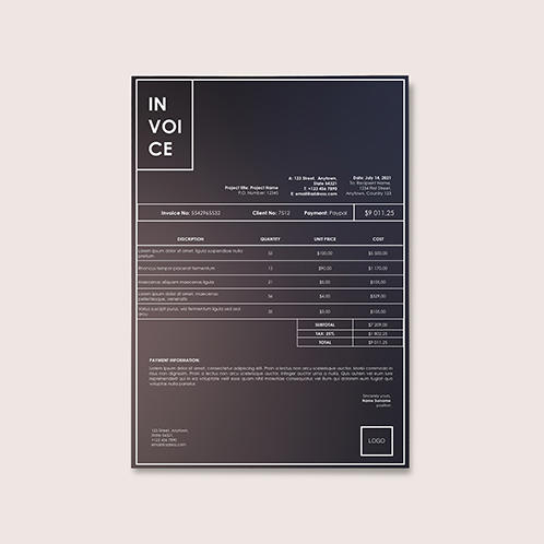 Deep Invoice – MyPagesTemplates.com