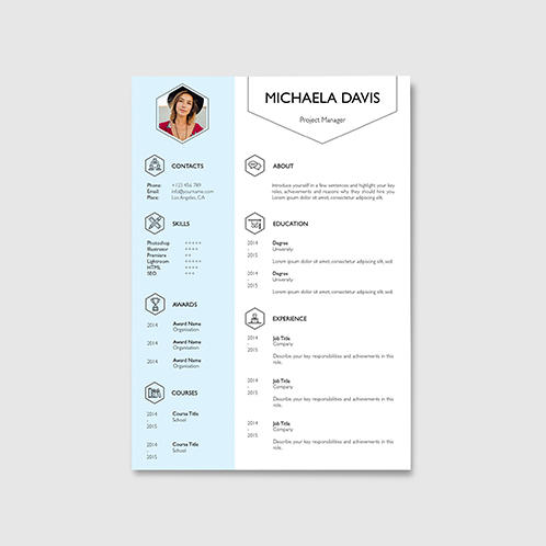 Hexagon Resume – MyPagesTemplates.com