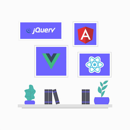 JavaScript Frameworks Illustration – MyPagesTemplates.com