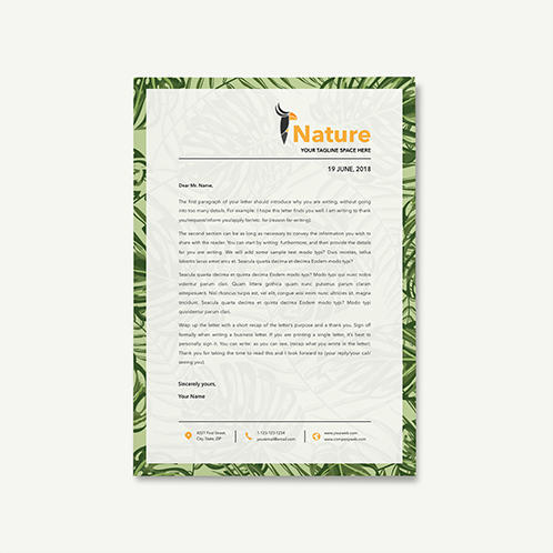 Nature Letterhead – MyPagesTemplates.com