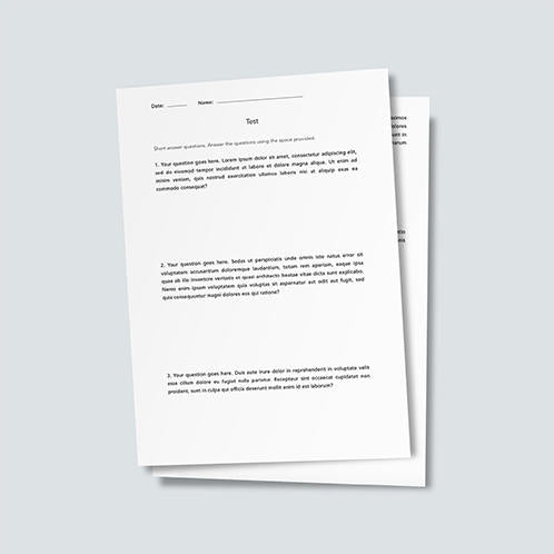 Open Question Test – MyPagesTemplates.com