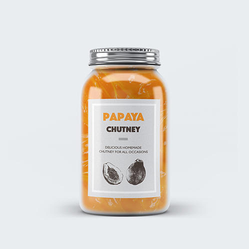 Papaya Chutney Jar Label – MyPagesTemplates.com