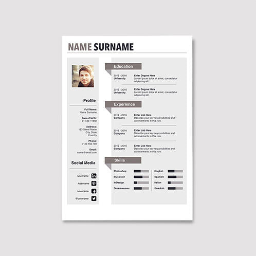 Solid Resume | Creative Resume Template for Pages – MyPagesTemplates.com