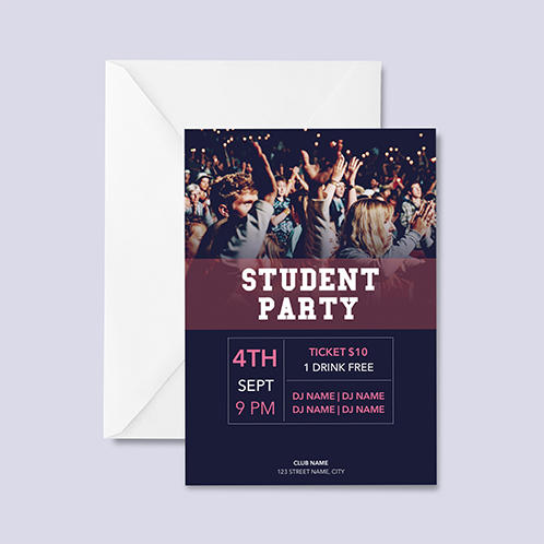 Student Party Invitation – MyPagesTemplates.com