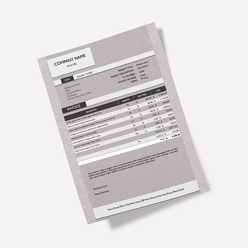 Textured Invoice – MyPagesTemplates.com