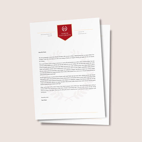 University Education Letterhead 01 – MyPagesTemplates.com