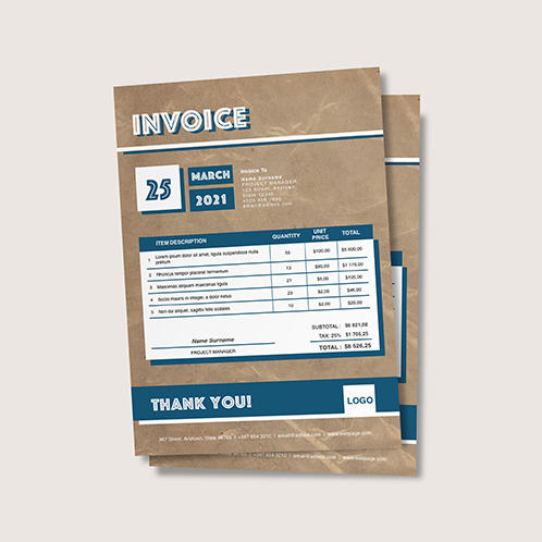 Vintage Paper Invoice – MyPagesTemplates.com