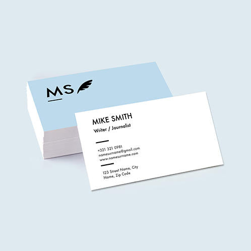 Writer / Journalist Business Card – MyPagesTemplates.com