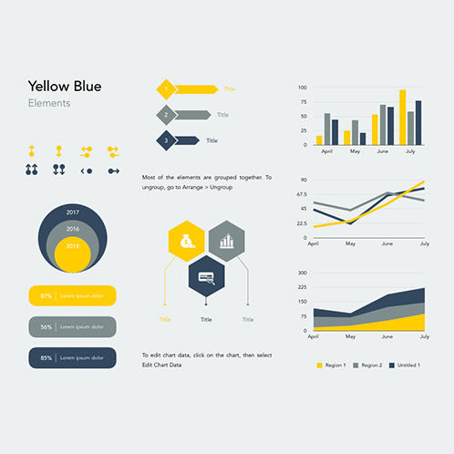 Yellow Blue Elements Infographic – MyPagesTemplates.com